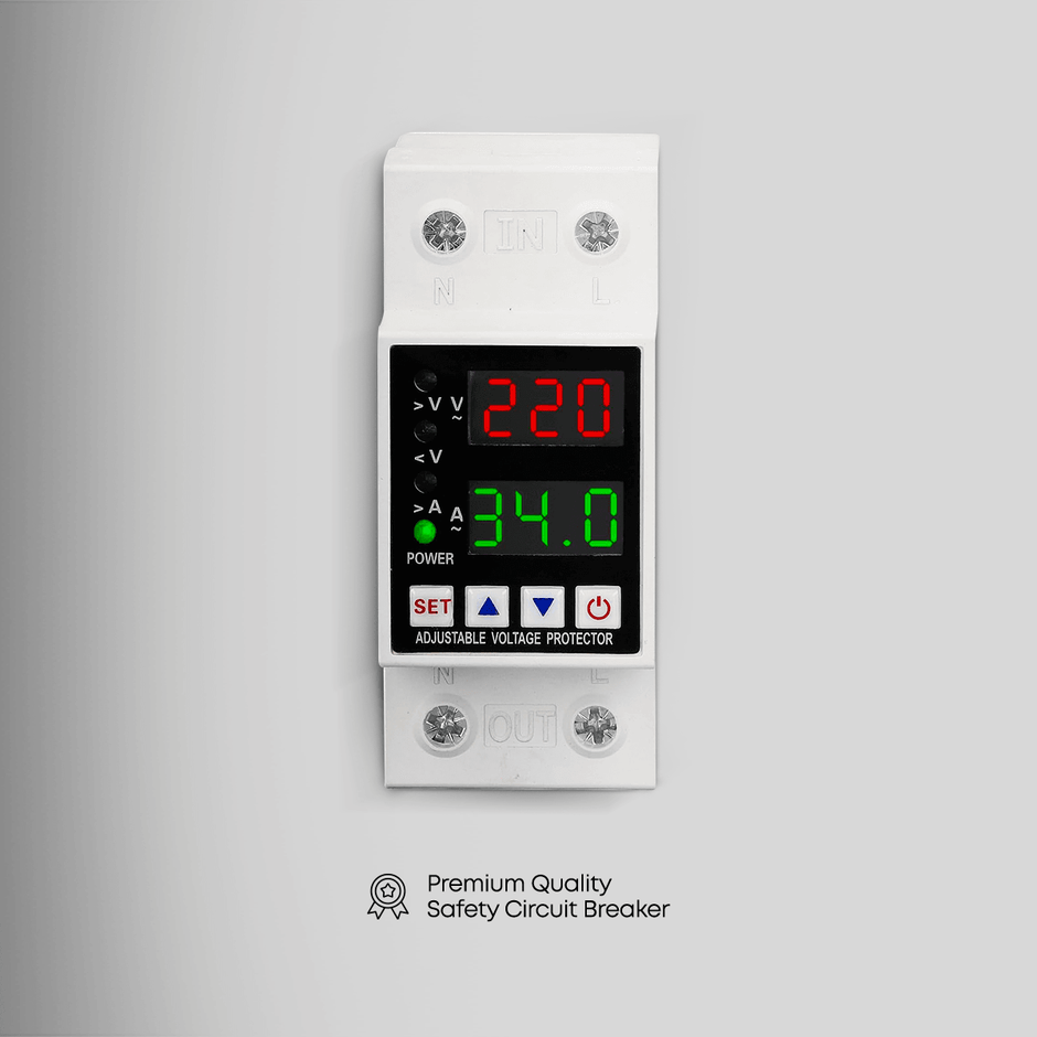 Clopal Dual Display Adjustable 63A Voltage Protector Intelligent Over ...