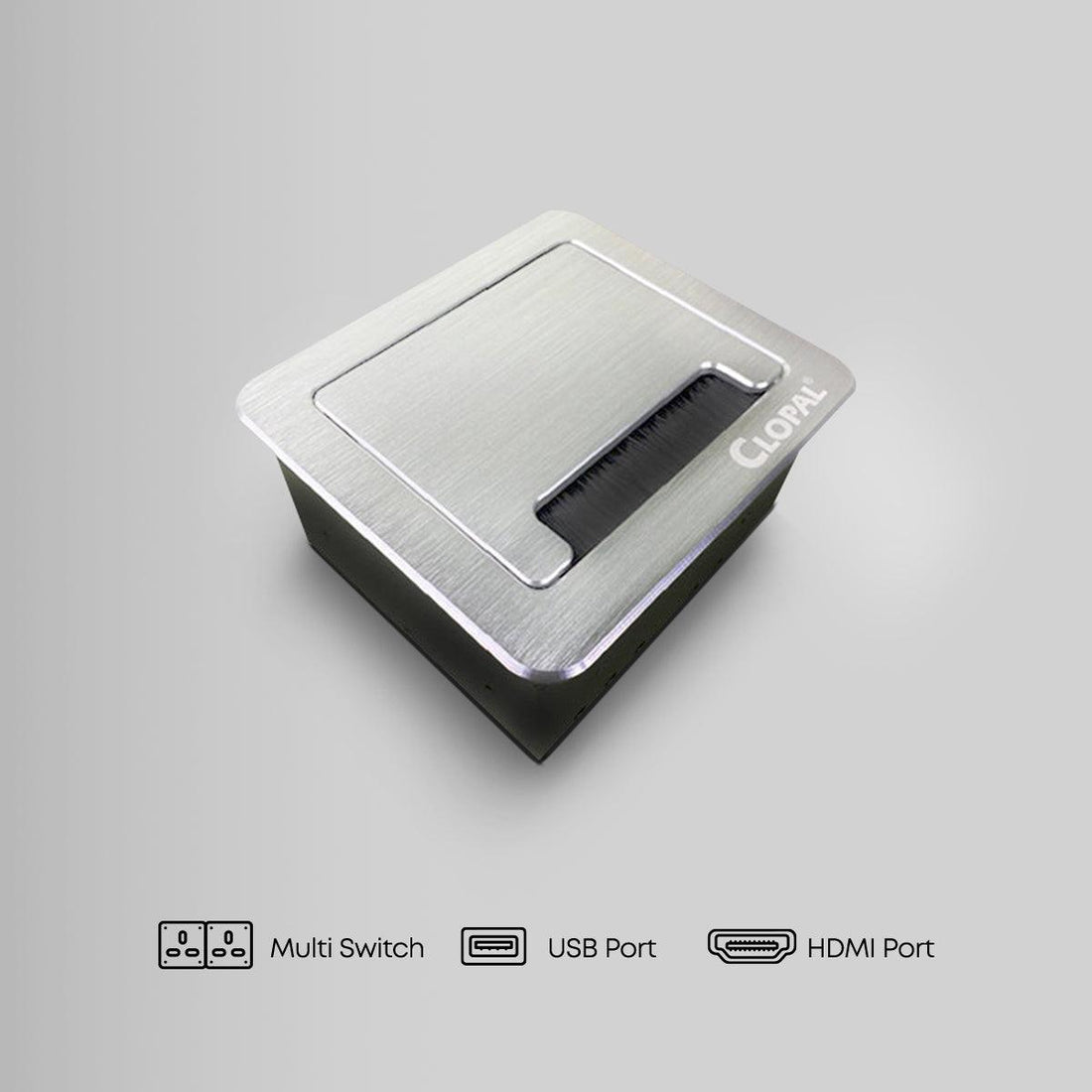 Tabletop Brush Flip Connectivity Box, Technology Box, Conference Table ...